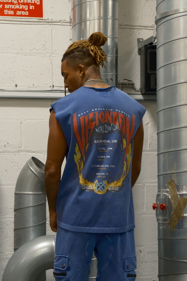 Real Artistic People | Crystal Graphic Tank Top - Royal Blue ...